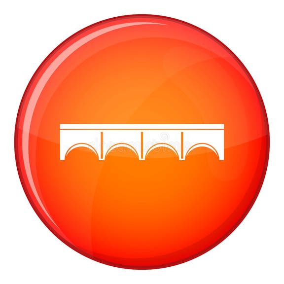 Direct Bridge Icon, Flat Style Stock Vector - Illustration of ...