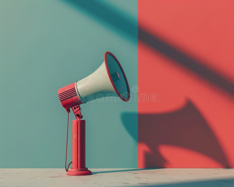 Direct Communication, Minimal Megaphone Stock Image, Dualtone Backdrop ...