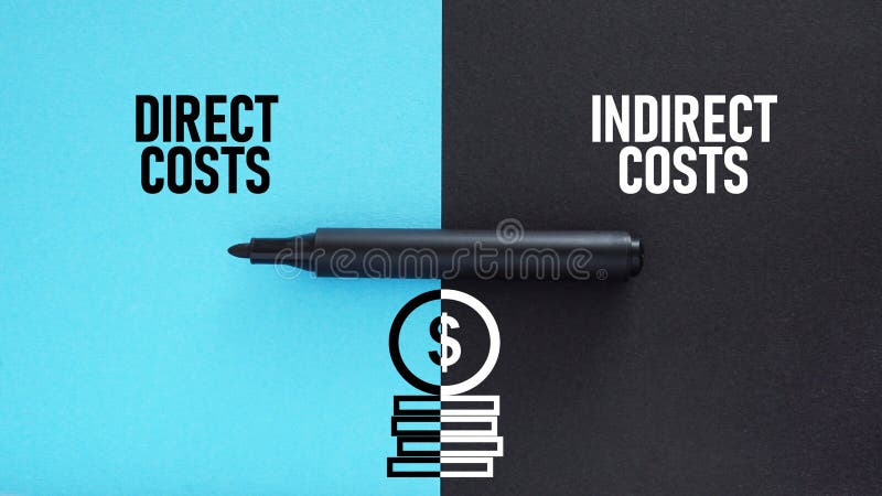 Direct Costs or Indirect Costs are Shown Using the Text and Picture of ...