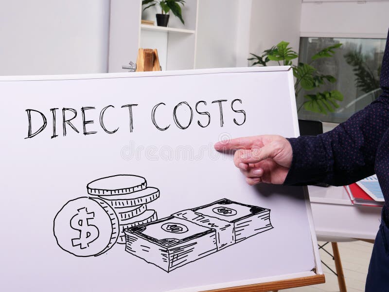 Direct Costs is Shown Using the Text Stock Photo - Image of dollars ...