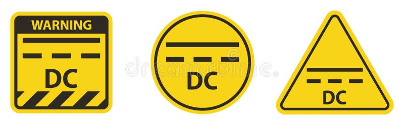 Direct Current DC Symbol Sign Stock Vector - Illustration of field ...