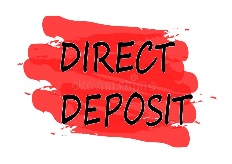 Direct deposit banner stock illustration. Illustration of icon - 103118763