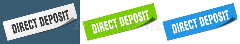 Direct Deposit Banner. Direct Deposit Speech Bubble Label Set. Stock ...