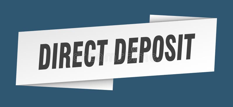 Direct Deposit Banner Template. Direct Deposit Ribbon Label Stock ...