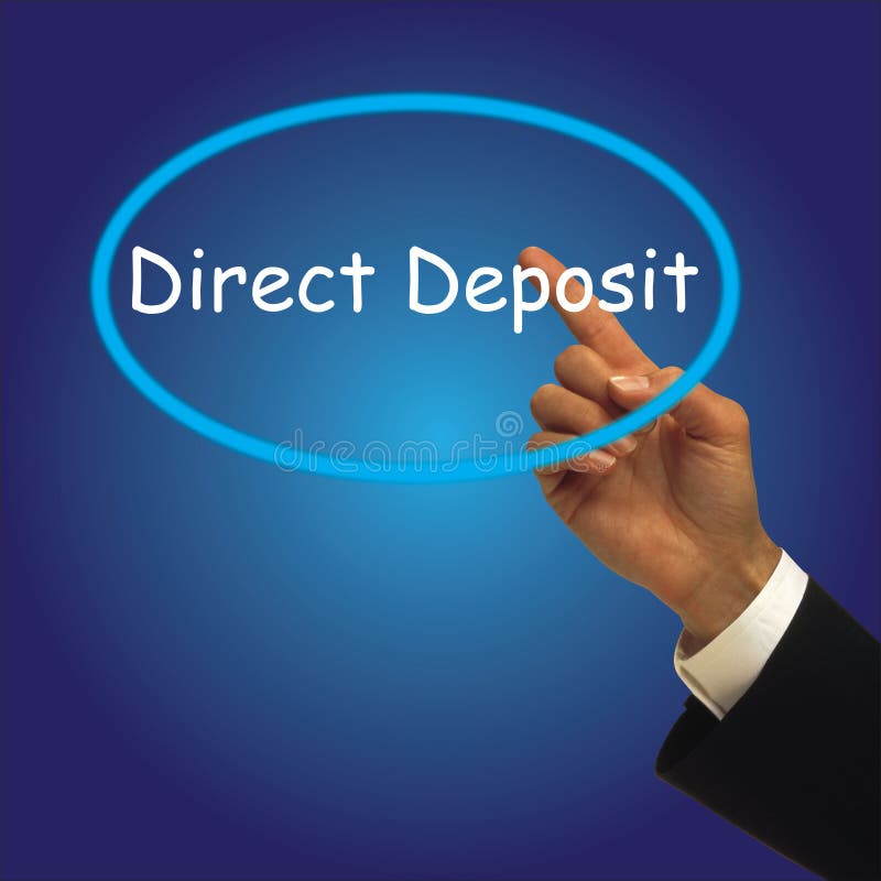 Direct deposit button stock vector. Illustration of isolated - 196828936