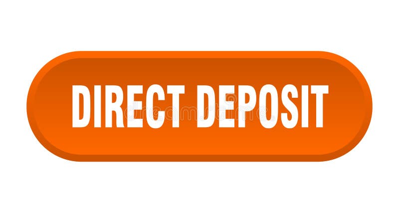 Direct deposit button stock illustration. Illustration of business ...