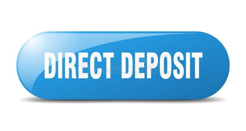 Direct deposit button stock vector. Illustration of isolated - 196828936