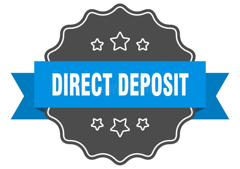 Direct deposit label stock vector. Illustration of peeler - 194926031