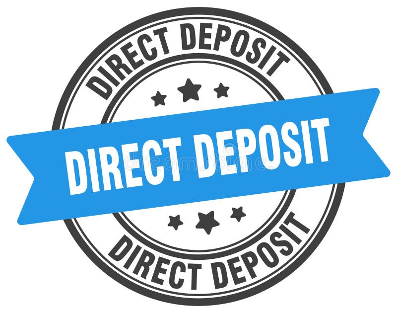 Direct Deposit Stamp. Direct Deposit Label on Transparent Background ...