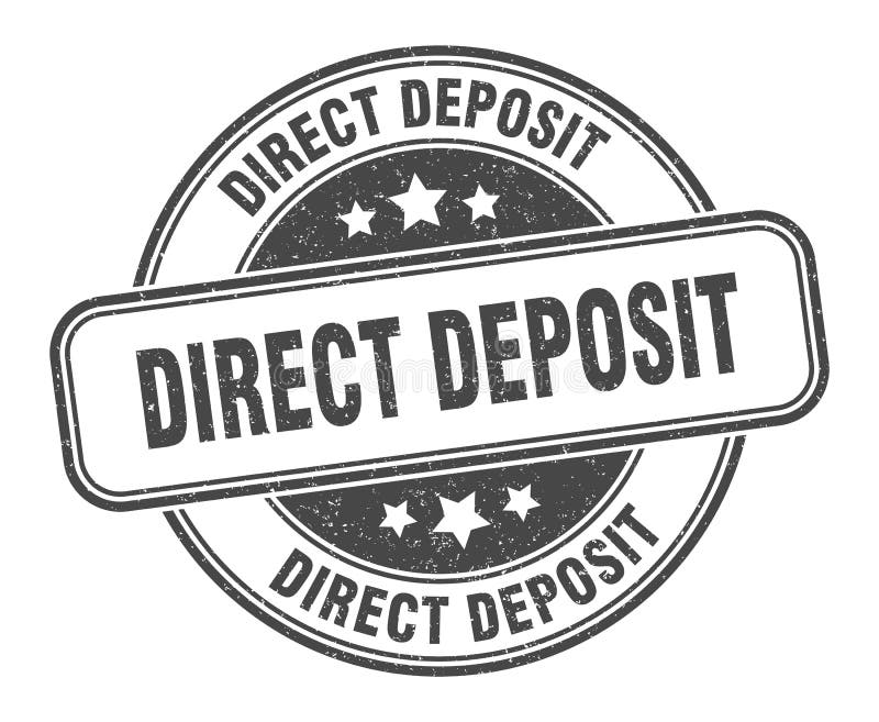Direct Deposit Stamp. Direct Deposit Round Grunge Sign Stock Vector ...