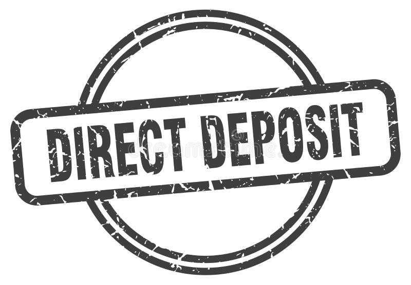 Direct Deposit Stamp. Direct Deposit Round Grunge Sign Stock Vector ...