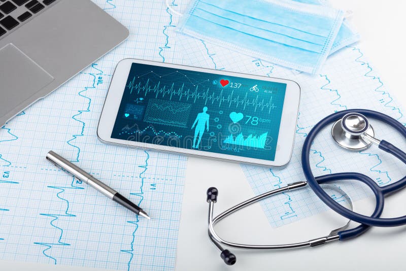 Direct Diagnosis with Medical Application Stock Photo - Image of mask ...