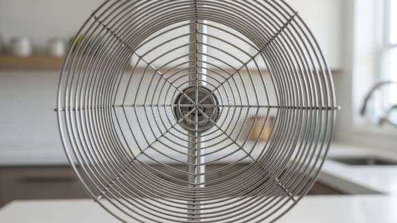 Front-on View of a Round Wire Whisk with a Concentric Pattern in a ...