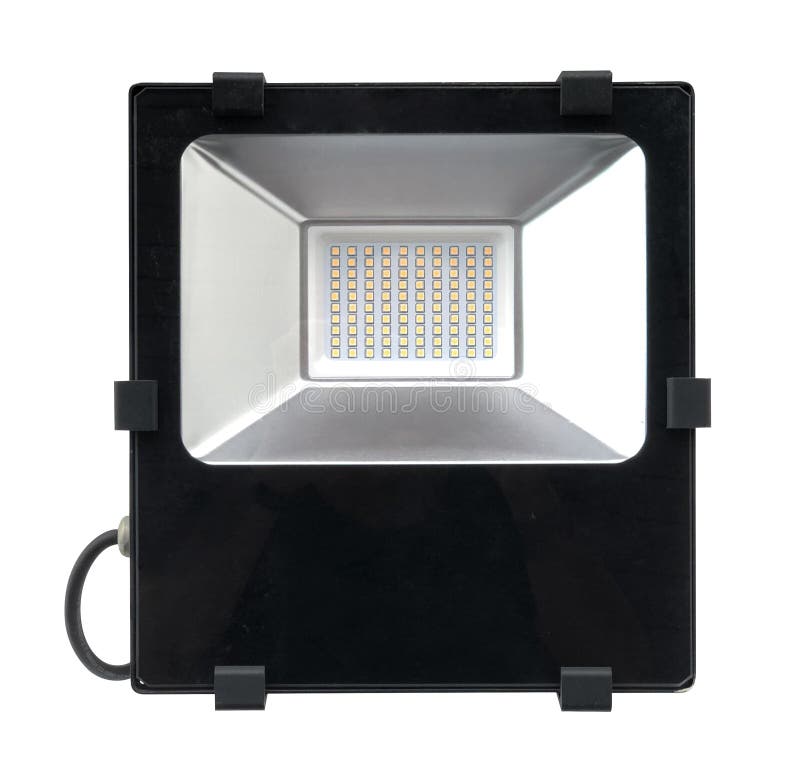 Direct Front View of a LED Floodlight Stock Photo - Image of matrix ...