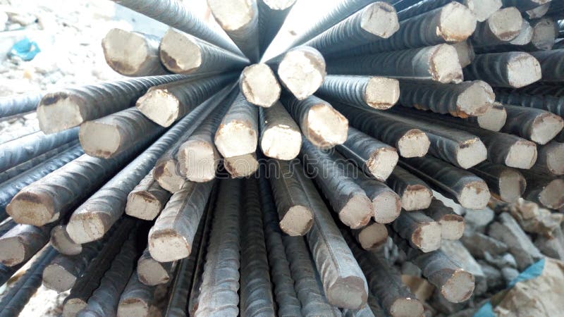Direct Image of Prefabricated Iron Poles Stock Photo - Image of wood ...