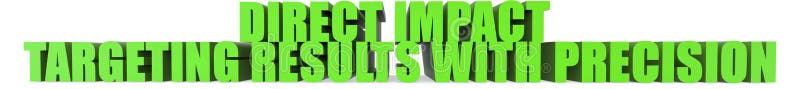 Direct Impact Targeting Results with Precision, 3d Text Stock ...