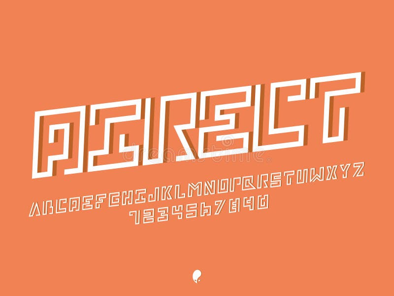 Direct Font. Vector Alphabet Stock Vector - Illustration of typeface ...