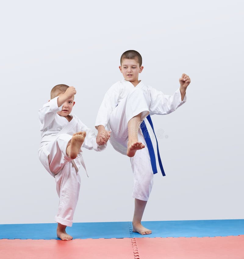 Kick Leg is Beating the Athlete Dressed As Santa Claus Stock Image ...