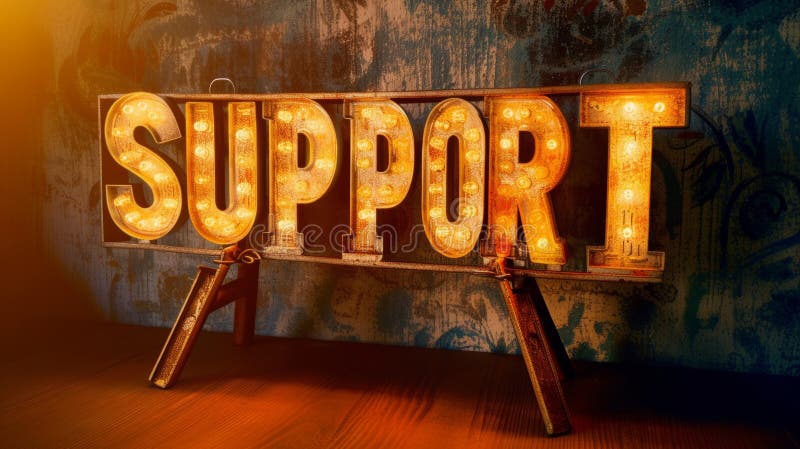 Direct Lighting Support Concept Creative Horizontal Art Poster. Stock ...