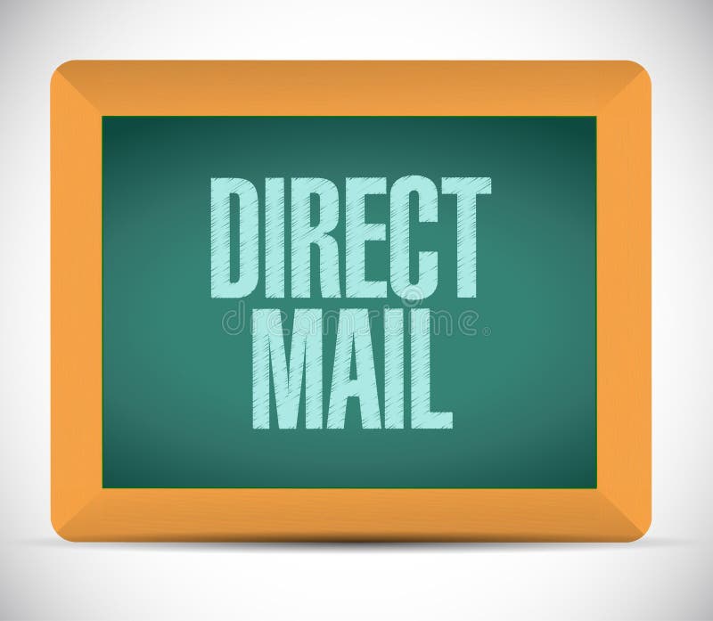 Direct Mail Blue Mailbox with Mails Global Stock Illustration ...