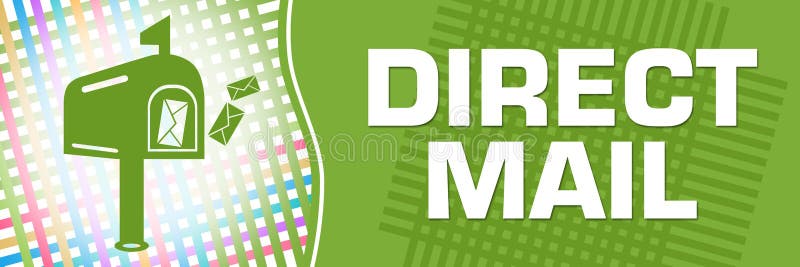 Direct Mail Green Left Grid Horizontal Stock Illustration ...