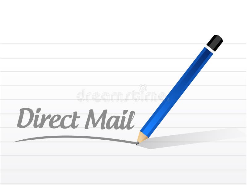 Direct Mail Message Sign Illustration Stock Illustration - Illustration ...