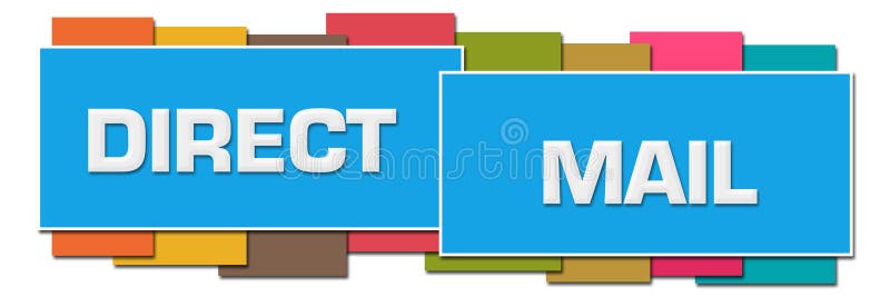 Direct Mail Colorful Horizontal Squares Boxes Stock Illustration ...