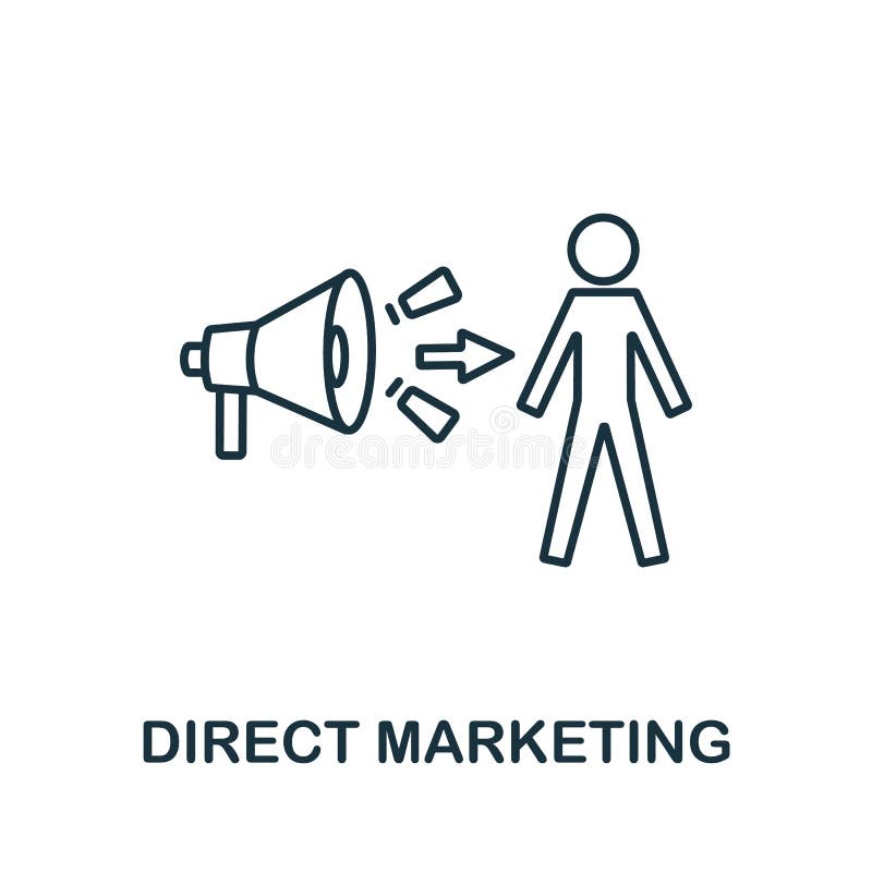 Direct Marketing Icon from Digital Marketing Collection. Simple Line ...