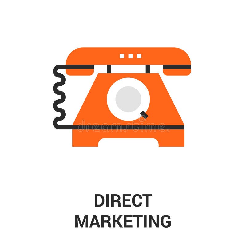 Direct marketing icon stock vector. Illustration of phone - 78875357