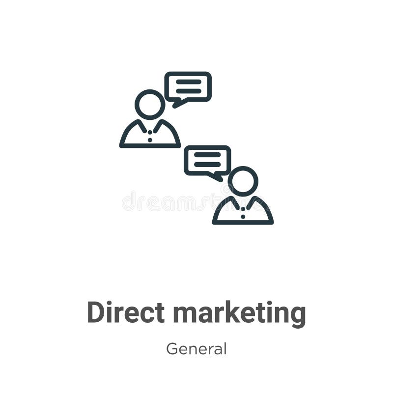 Direct Marketing Outline Vector Icon. Thin Line Black Direct Marketing ...