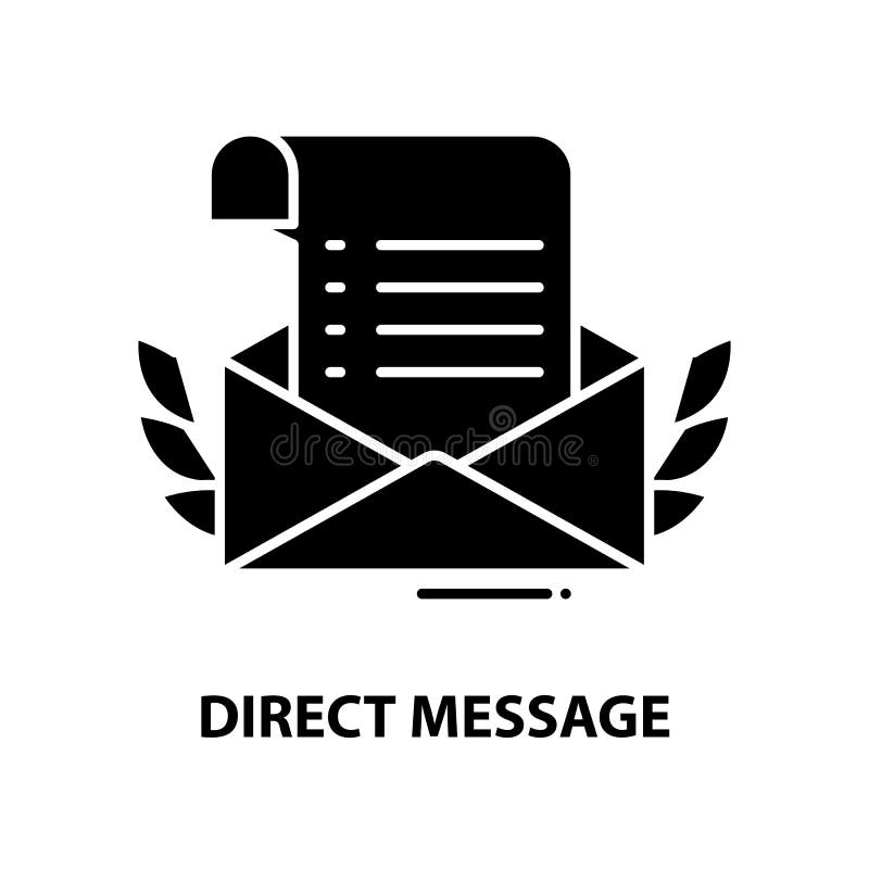 Direct Message Vector Icon Symbol. Creative Sign from Advertising Icons ...