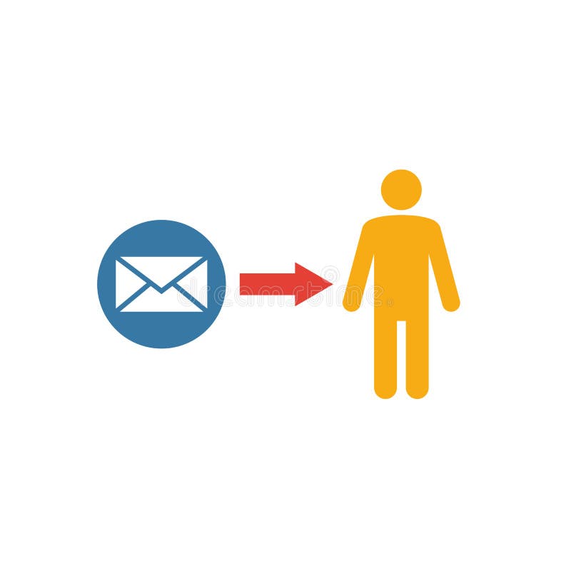 Direct Message Icon. Outline Filled Creative Elemet from Advertising ...