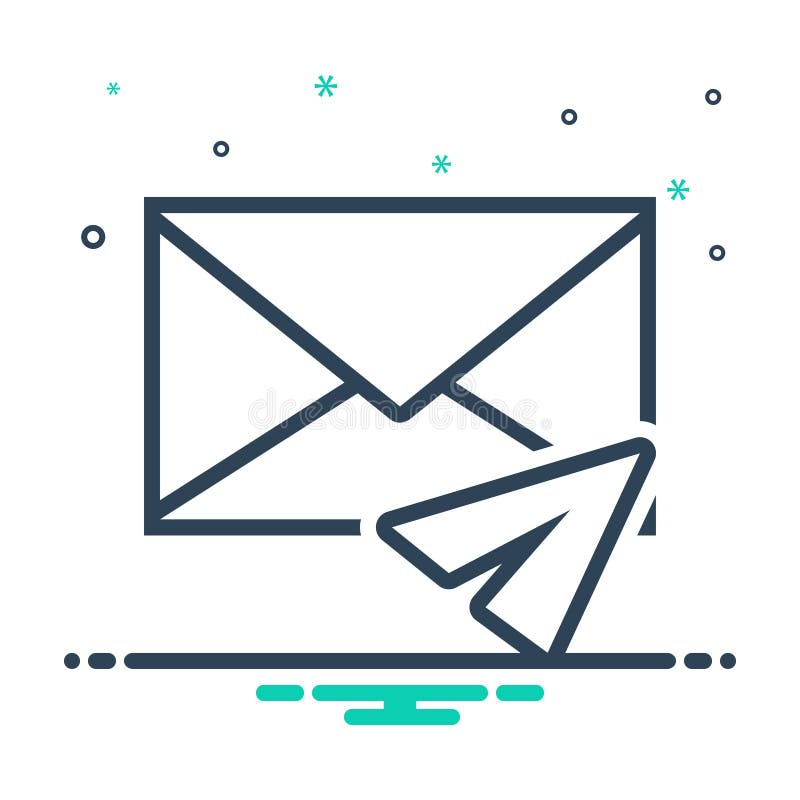 Mix Icon for Direct Message, Inbox Message and Communication Stock ...