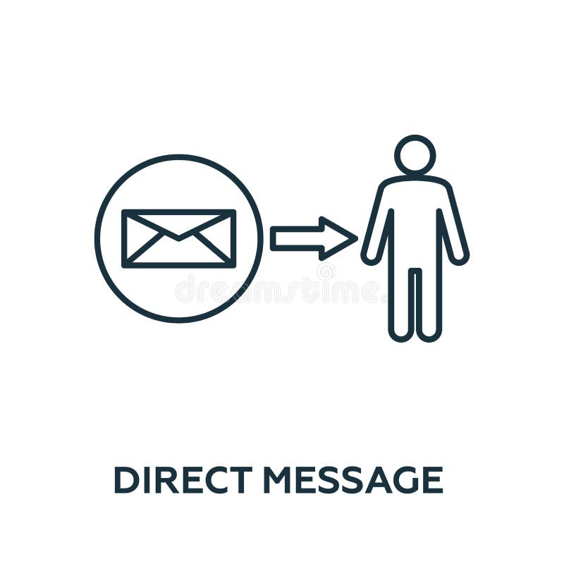 Direct Message Icon. Outline Filled Creative Elemet from Advertising ...