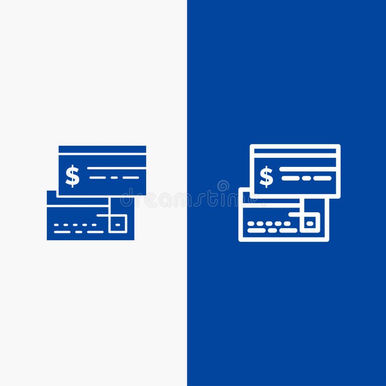 Direct Payment, Card, Credit, Debit, Direct Line and Glyph Solid Icon ...