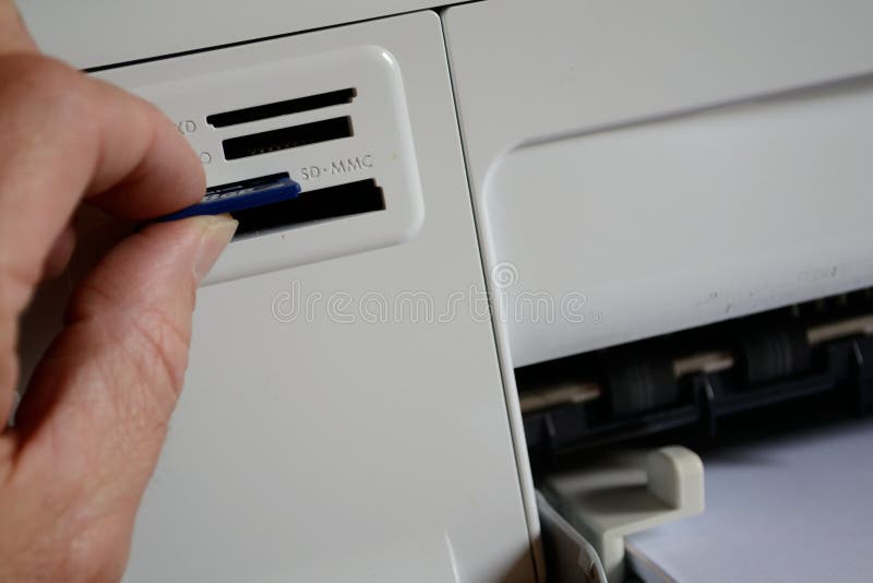 Direct Printing with SD Card Stock Image - Image of flash, information ...