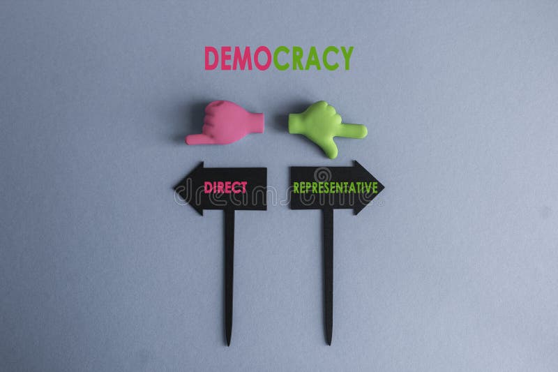Direct and Representative Democracy Symbol. BLACK ARROW-SHAPED PLAQUES ...