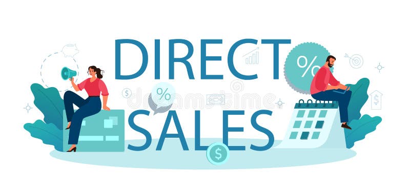 Direct Sales Typographic Header. Business Planning and Development ...