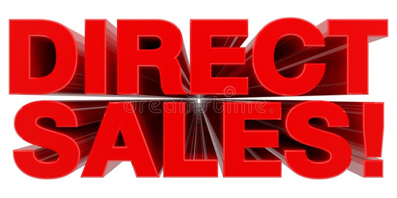 DIRECT SALES ! Word on White Background 3d Rendering Stock Illustration ...