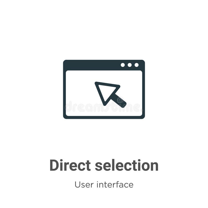 Direct Selection Icon in Trendy Design Style. Direct Selection Icon ...