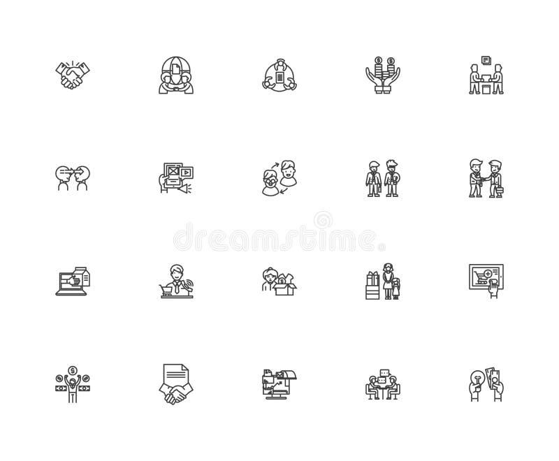 Direct Marketing Line Icon Concept. Direct Marketing Vector Linear ...