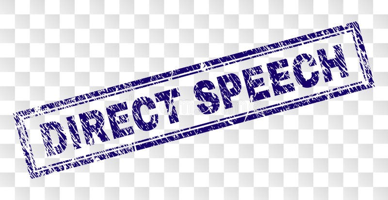 Grunge DIRECT SPEECH Rectangle Stamp Stock Vector - Illustration of ...
