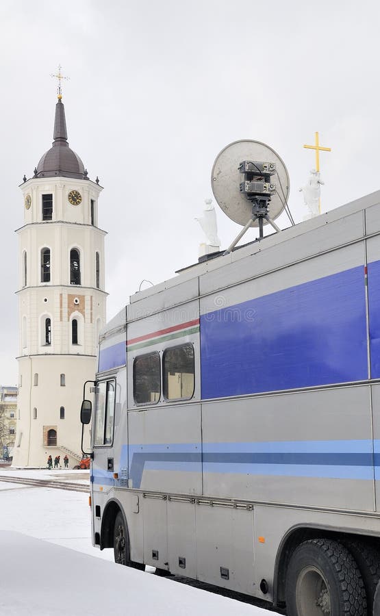 Direct transmission of TV stock photo. Image of cathedral - 13297516
