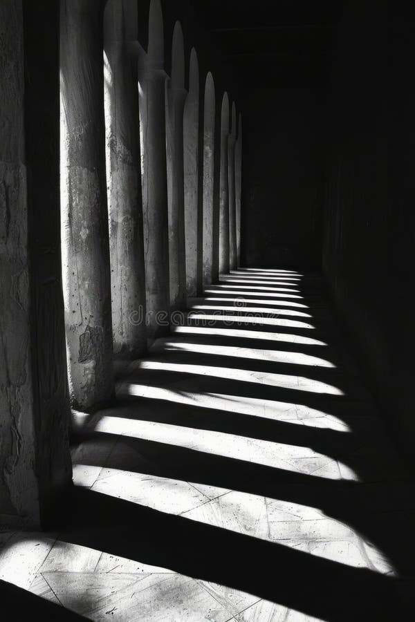 Direct Vertical Light Shadow Stock Illustration - Illustration of room ...