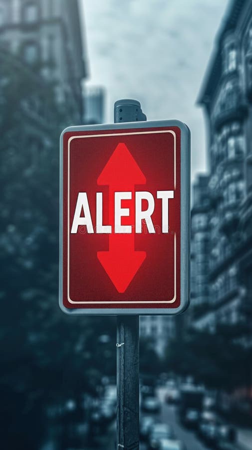 Direct Warning Composition: Minimalist Grey Box with Red ALERT! Inside ...