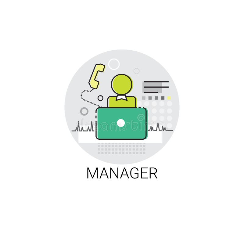 Directeur Icon Management Business Team Leadership Illustration de ...