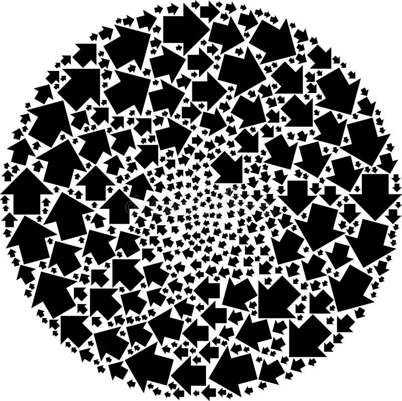 Direction Arrow Icon Exploding Spheric Cluster Collage Stock Vector ...