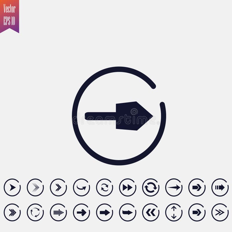 Direction Arrow Icon, Vector Illustration. Flat Icon Stock Illustration ...