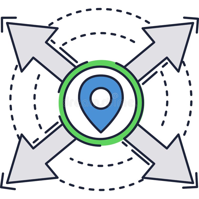 Direction Arrow Icon Way Pointing Pictogram Vector Stock Vector ...