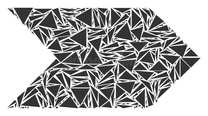 Direction Arrow Mosaic of Triangles Stock Vector - Illustration of ...